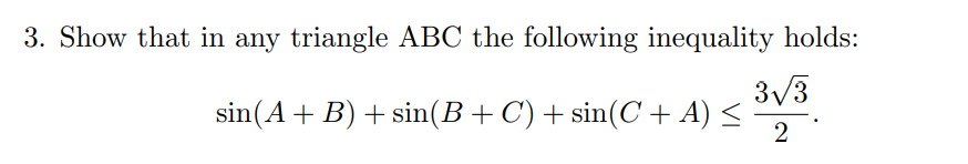 Solved Show that in any triangle ABC the following | Chegg.com