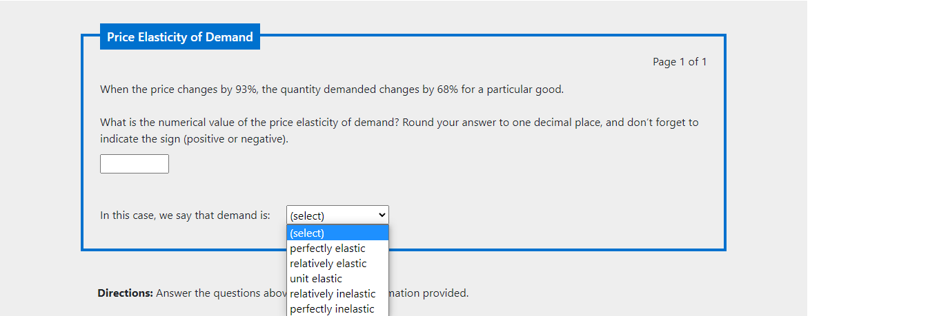 Solved When the price changes by 93%, the quantity demanded | Chegg.com