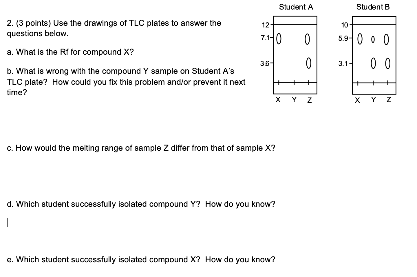 Solved Student A Student B 12 10 2. (3 points) Use the | Chegg.com