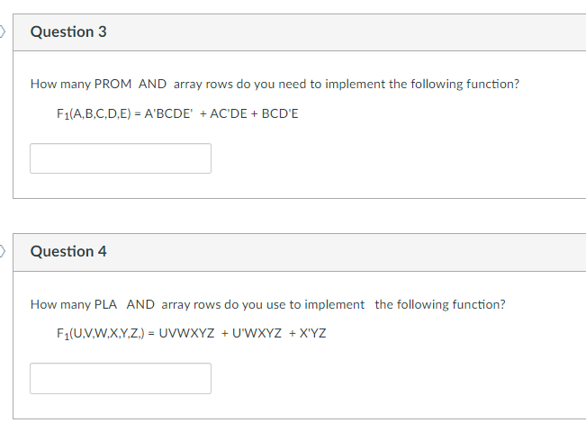 Solved How many PROM AND array rows do you need to implement | Chegg.com