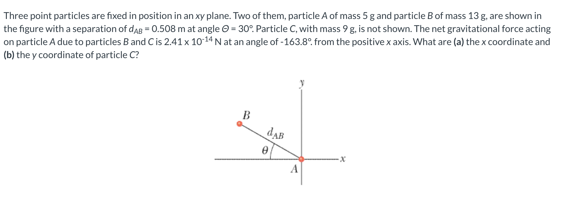 Solved Three point particles are fixed in position in an xy | Chegg.com