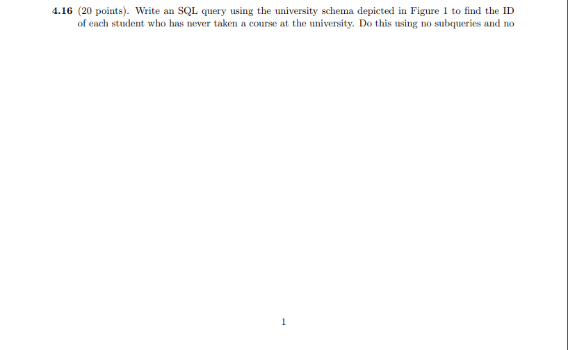 Solved 416 20 Points Write An Sql Query Using The 8995