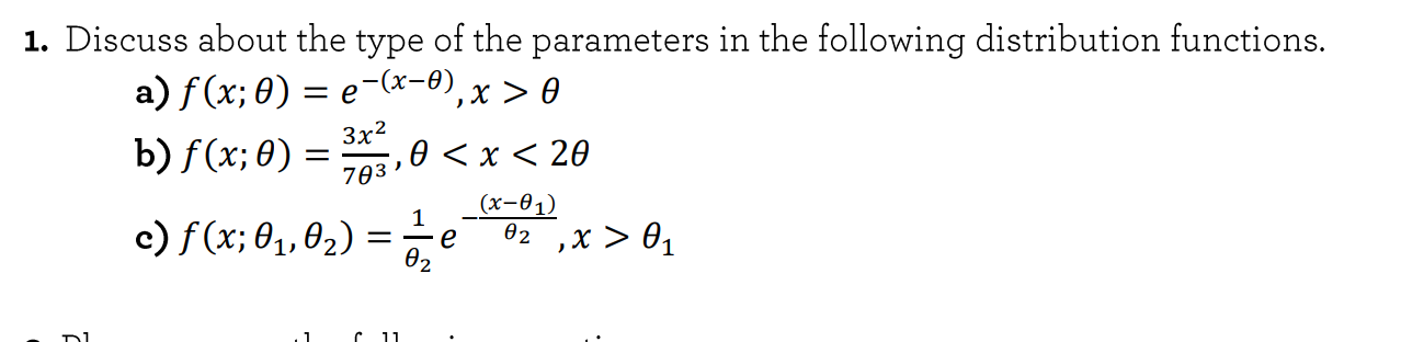 Solved 1. Discuss about the type of the parameters in the | Chegg.com