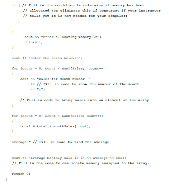 Solved ****Complete this program by filling in the code | Chegg.com