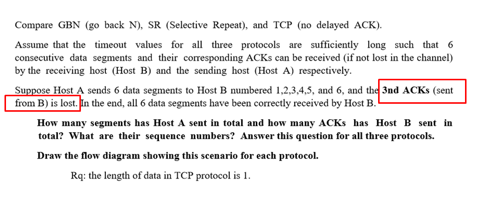 Solved Compare GBN (go back N), SR (Selective Repeat), and | Chegg.com