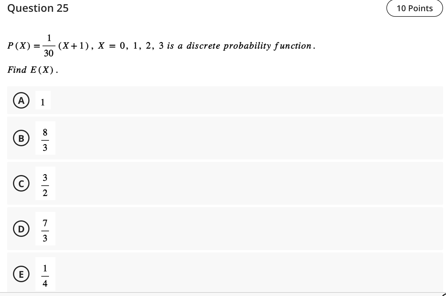 Solved P(X)=301(X+1),X=0,1,2,3 is a discrete probability | Chegg.com