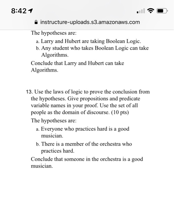 Solved 12. Use the laws of logic to prove the conclusion | Chegg.com