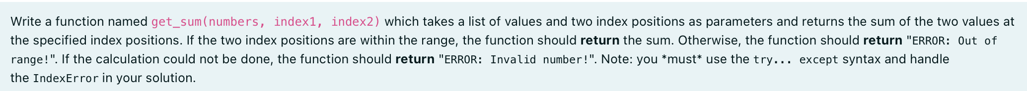 Solved Write a function named increment_list_element(a_list, | Chegg.com