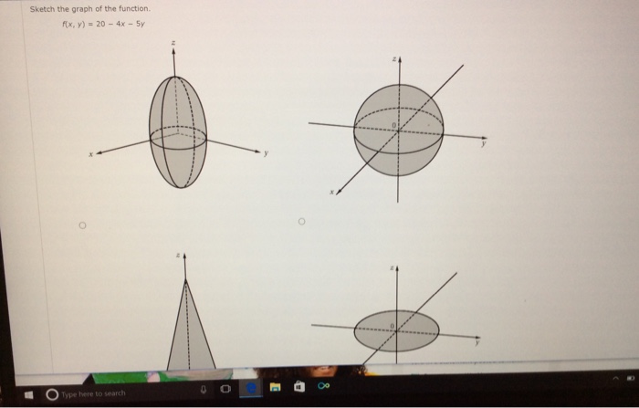 Solved Sketch the graph of the function. f(x, y) = 20 - 4x | Chegg.com