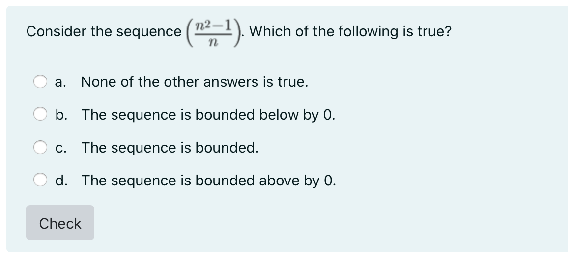 Solved Consider the sequence (12-2). Which of the following | Chegg.com