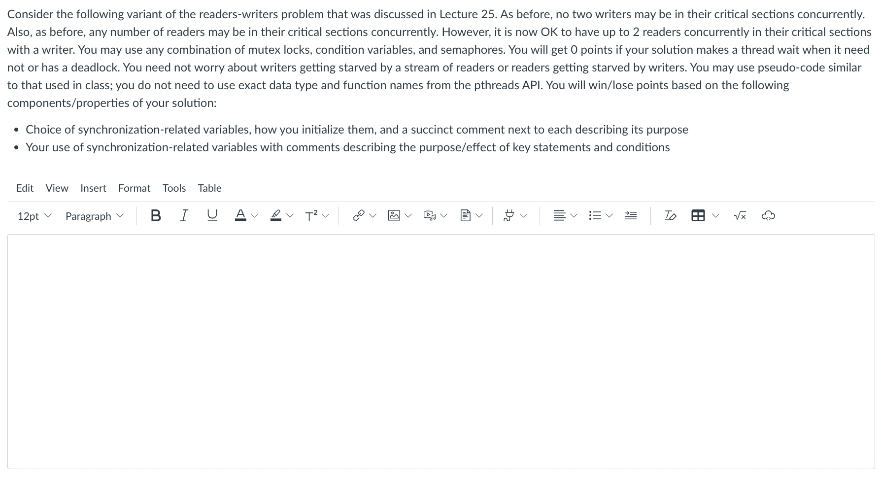 Solved Consider the following variant of the readers-writers | Chegg.com