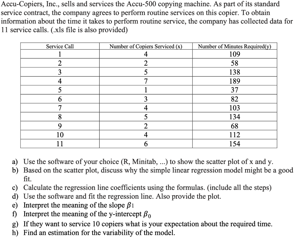 Solved Accu-Copiers, Inc., sells and services the Accu-500 | Chegg.com