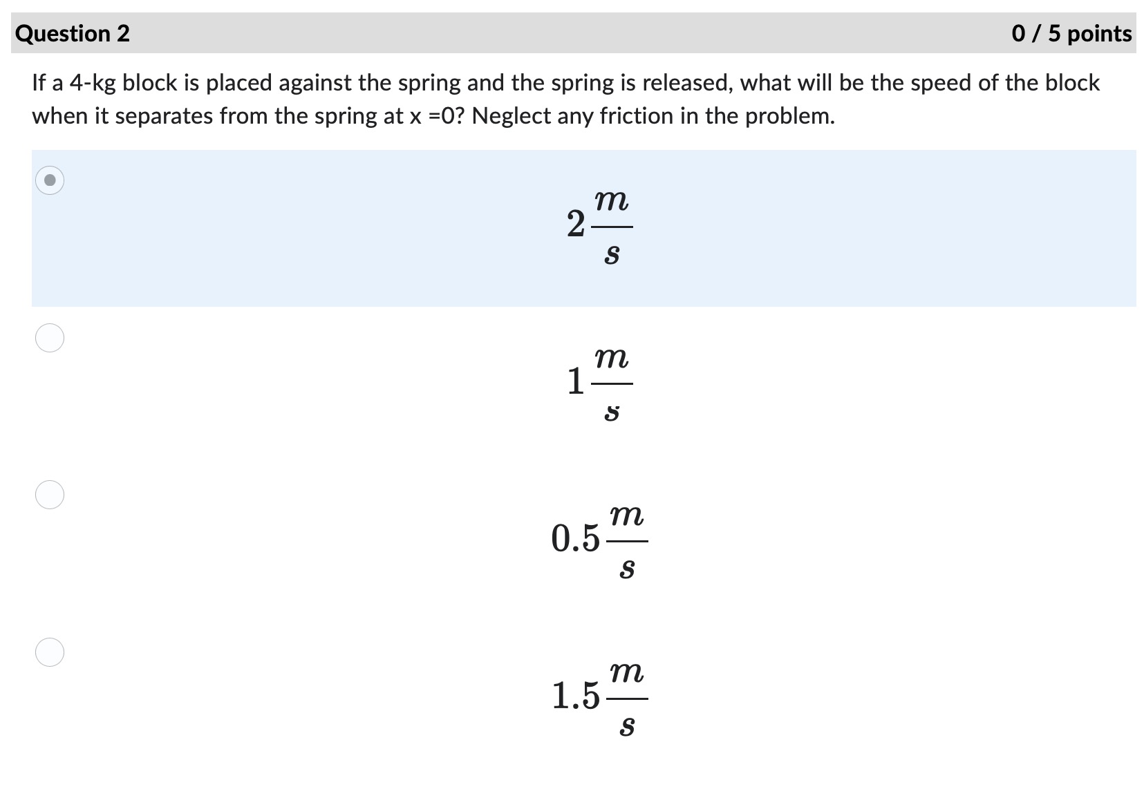 If a 4-kg block is placed against the spring and the | Chegg.com