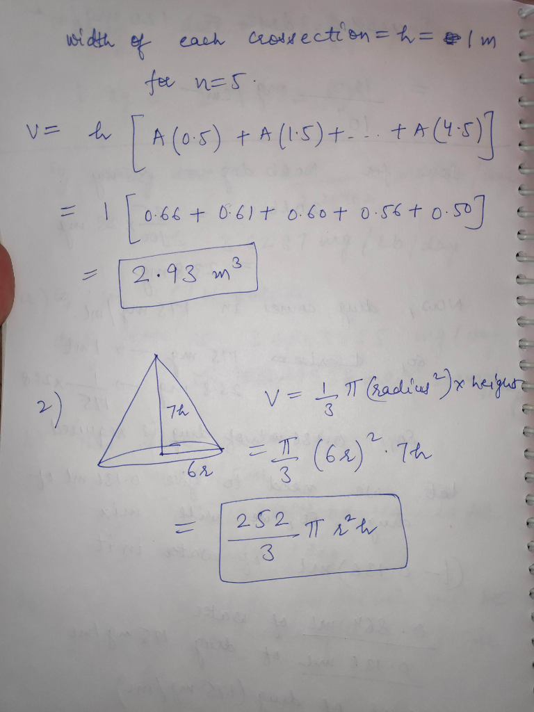 A log 5 m long is cut at 0.5-meter intervals and its cross-sectional ...