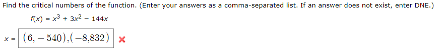 Solved Find the critical numbers of the function. (Enter | Chegg.com