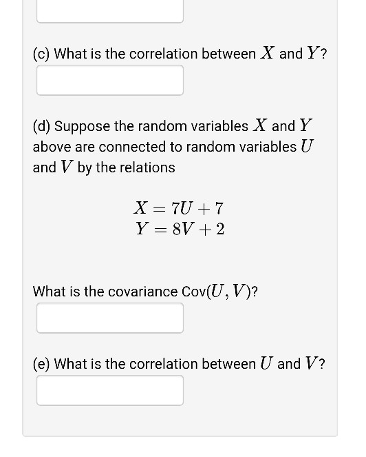 Solved (1 point) The random variables X and Y have joint | Chegg.com