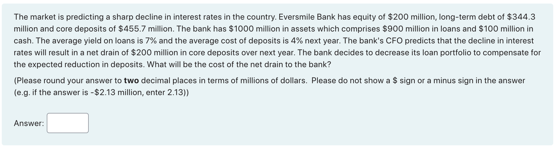 Solved The market is predicting a sharp decline in interest | Chegg.com