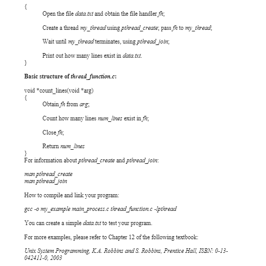 Solved 3. Programming question (60 points) Please use thread | Chegg.com