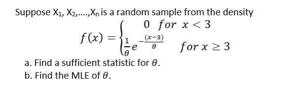 Solved Suppose X1,X2,…,Xn is a random sample from the | Chegg.com