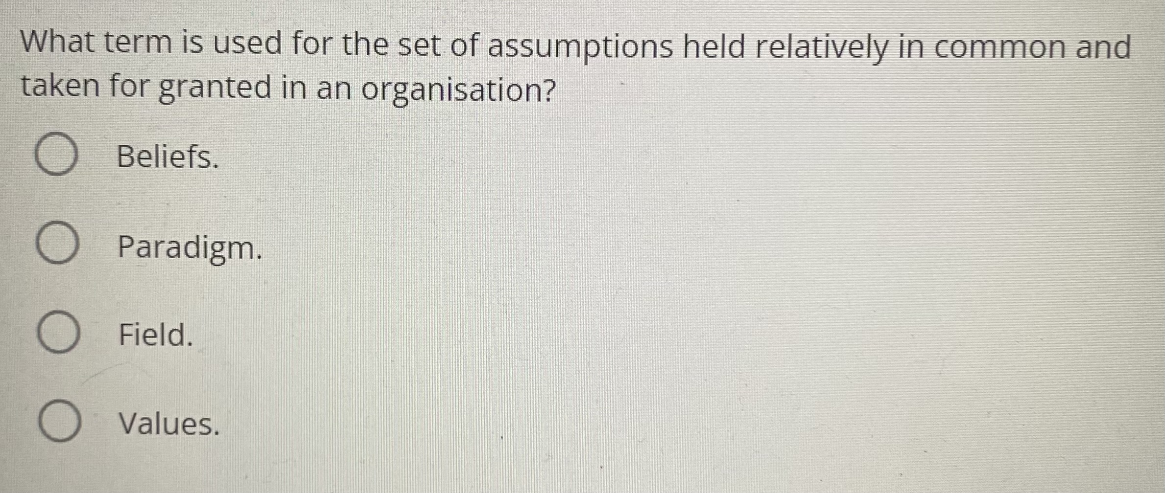 Solved What term is used for the set of assumptions held | Chegg.com
