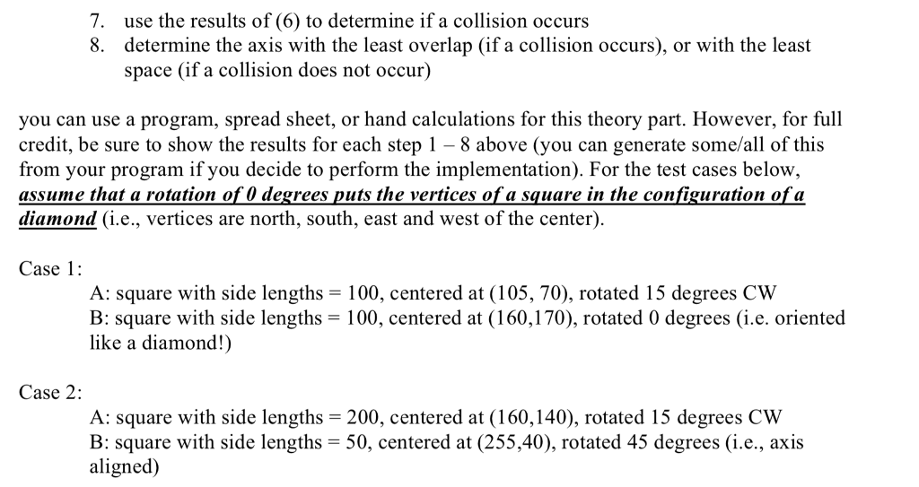 The Separating Axis Theorem is a powerful tool for | Chegg.com