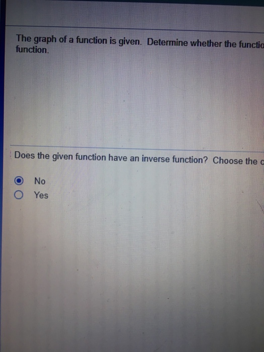 Solved The graph of a function is given. Determine whether | Chegg.com