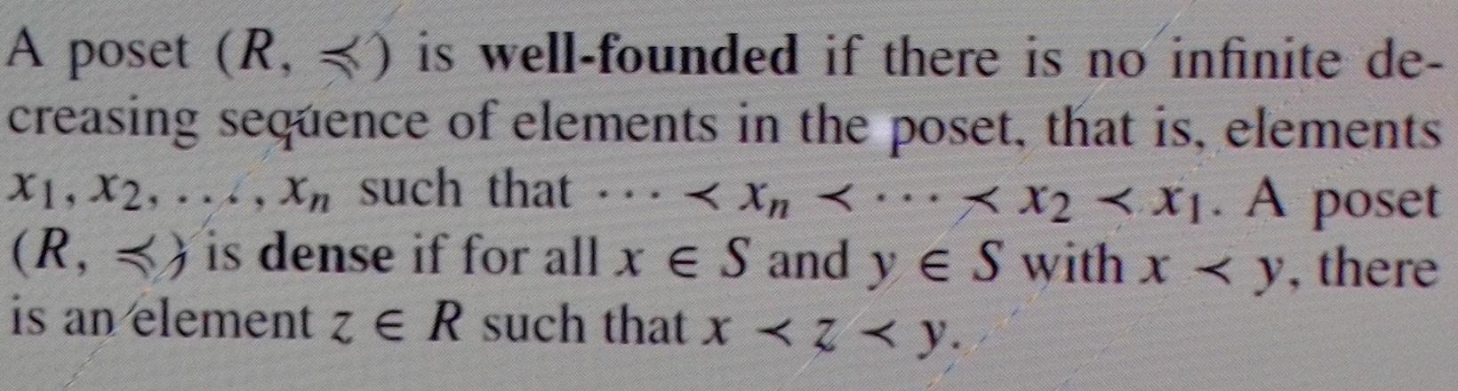Solved A poset (R,