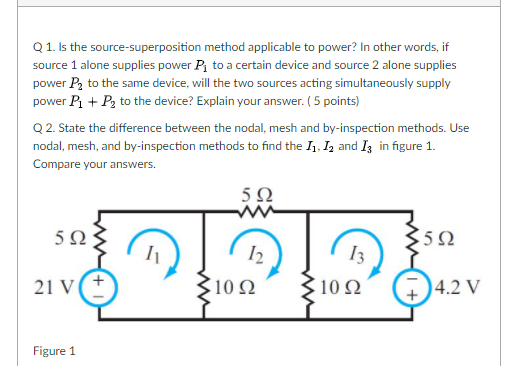 Solved Q1. Is the source-superposition method applicable to | Chegg.com