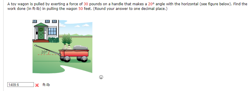 Solved A toy wagon is pulled by exerting a force of 30 | Chegg.com