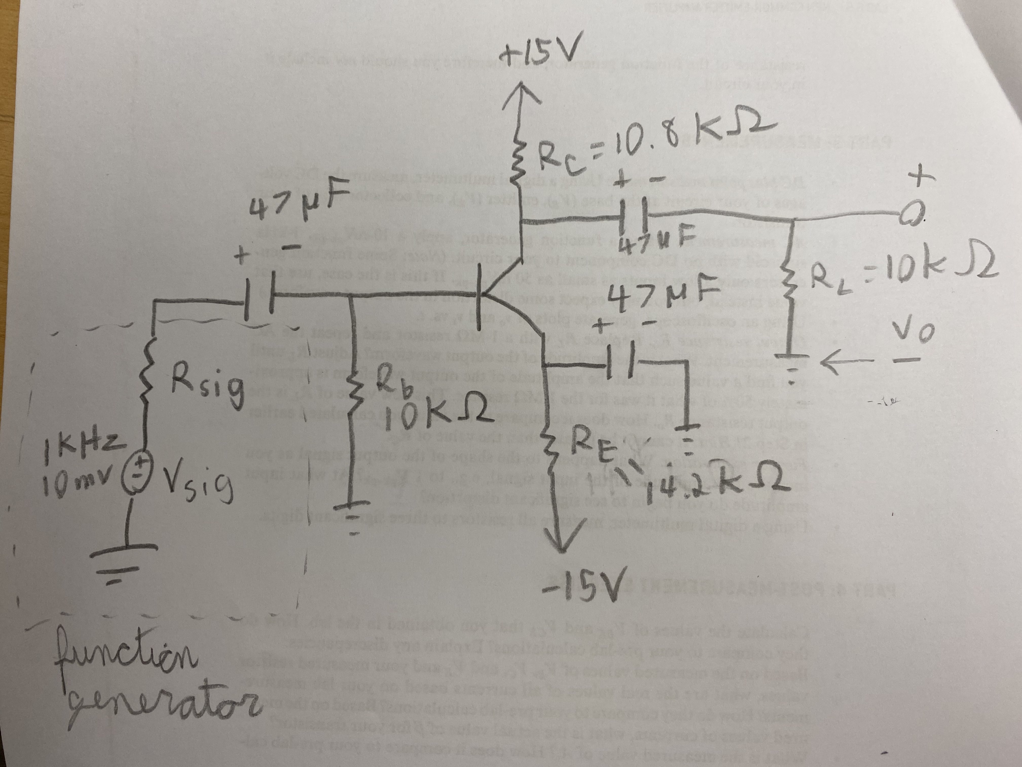 Solved Calculate the values of V_(BE) ﻿and V_(CE) ﻿that you | Chegg.com