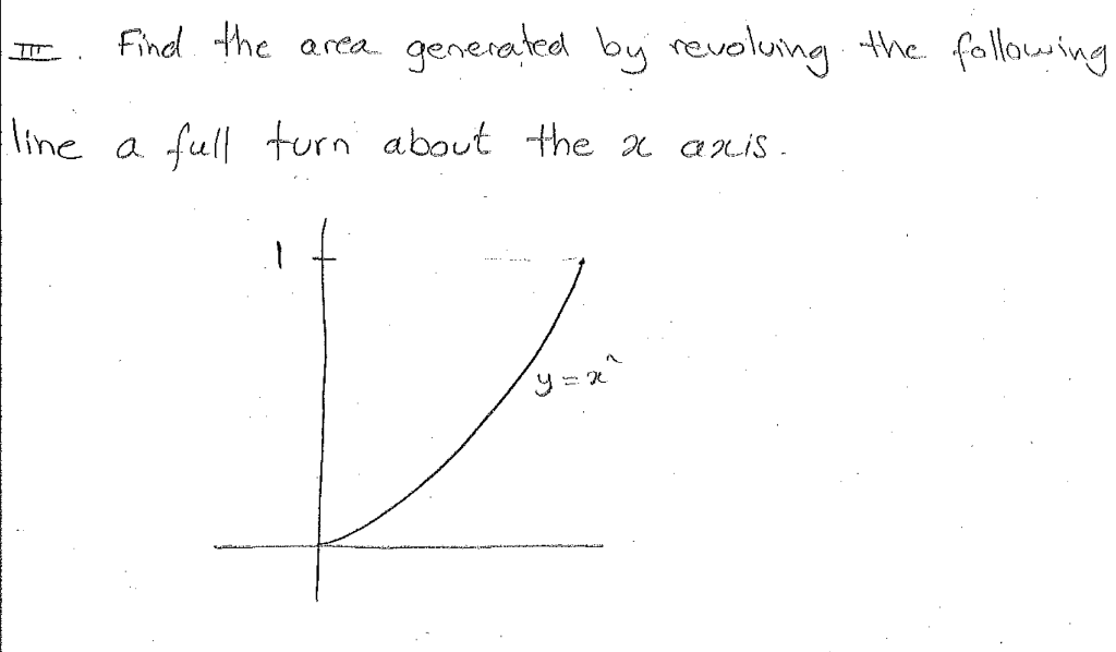 Solved Find the area generated by y=x^2 around x-axis in 3d | Chegg.com