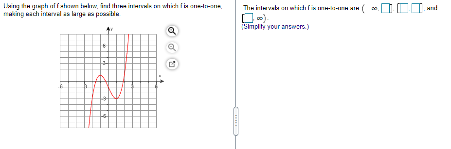 Solved Using the graph off shown below, find three intervals | Chegg.com