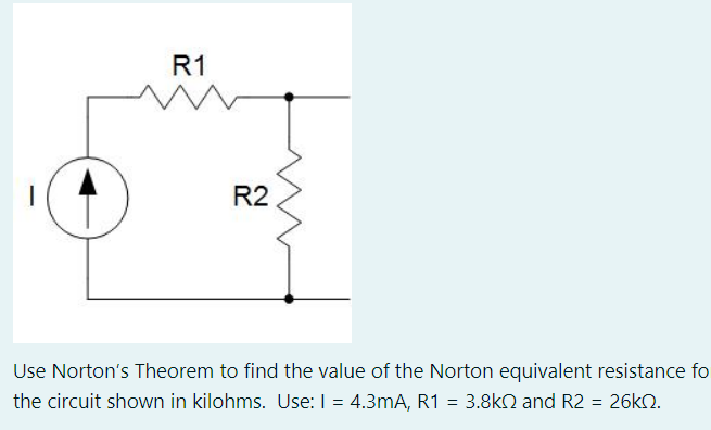 Solved Use Norton's Theorem to find the value of the Norton | Chegg.com