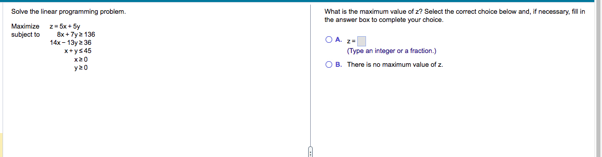 Solved Solve the linear programming problem. Maximize | Chegg.com