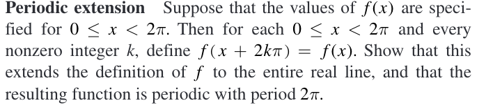 Solved Periodic extension Suppose that values of f(x) are | Chegg.com