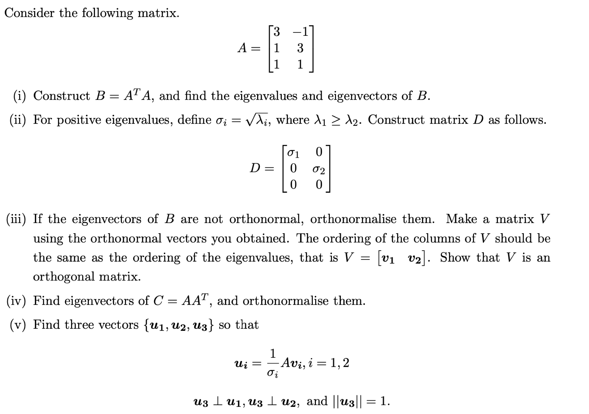 Solved question no. 5 attached. How to find the three | Chegg.com