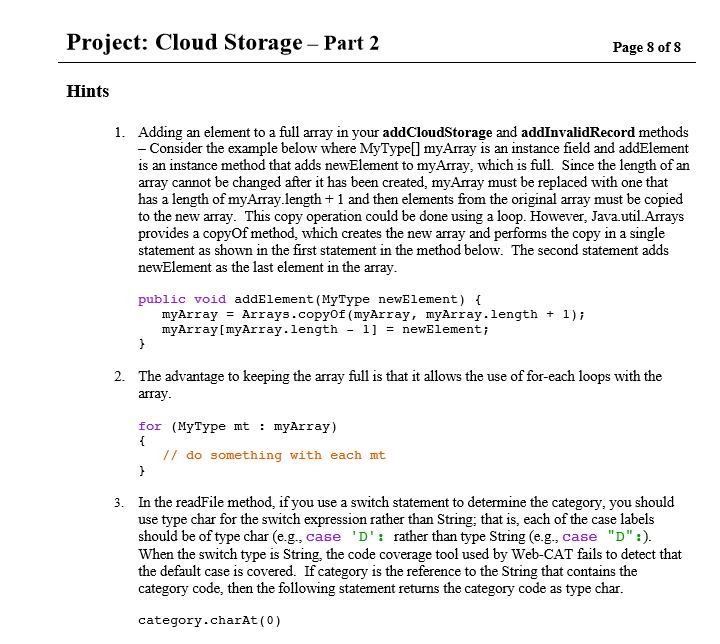 I have the original files for CloudStorage Part 1 | Chegg.com