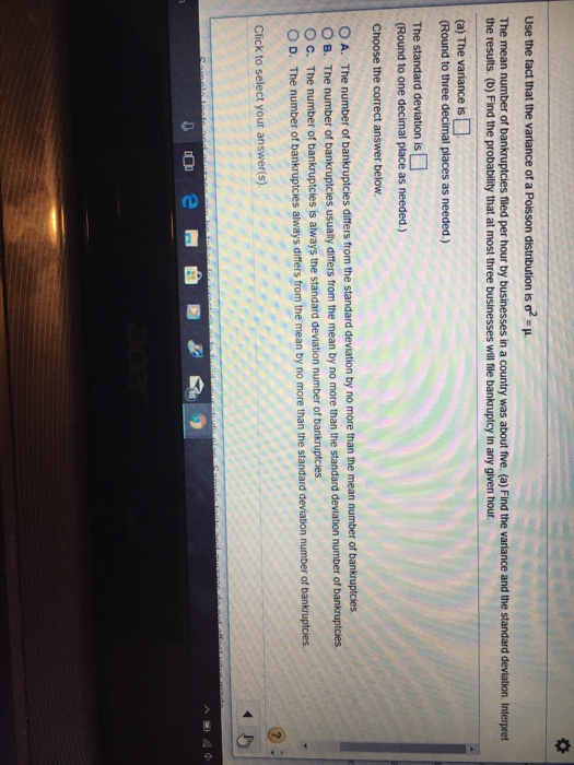 Solved Use the fact that the variance of a Poisson | Chegg.com