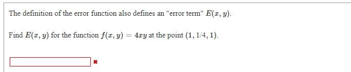 Solved The definition of the error function also defines an | Chegg.com