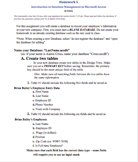 Solved Homework 5 Introduction to Database Management in | Chegg.com