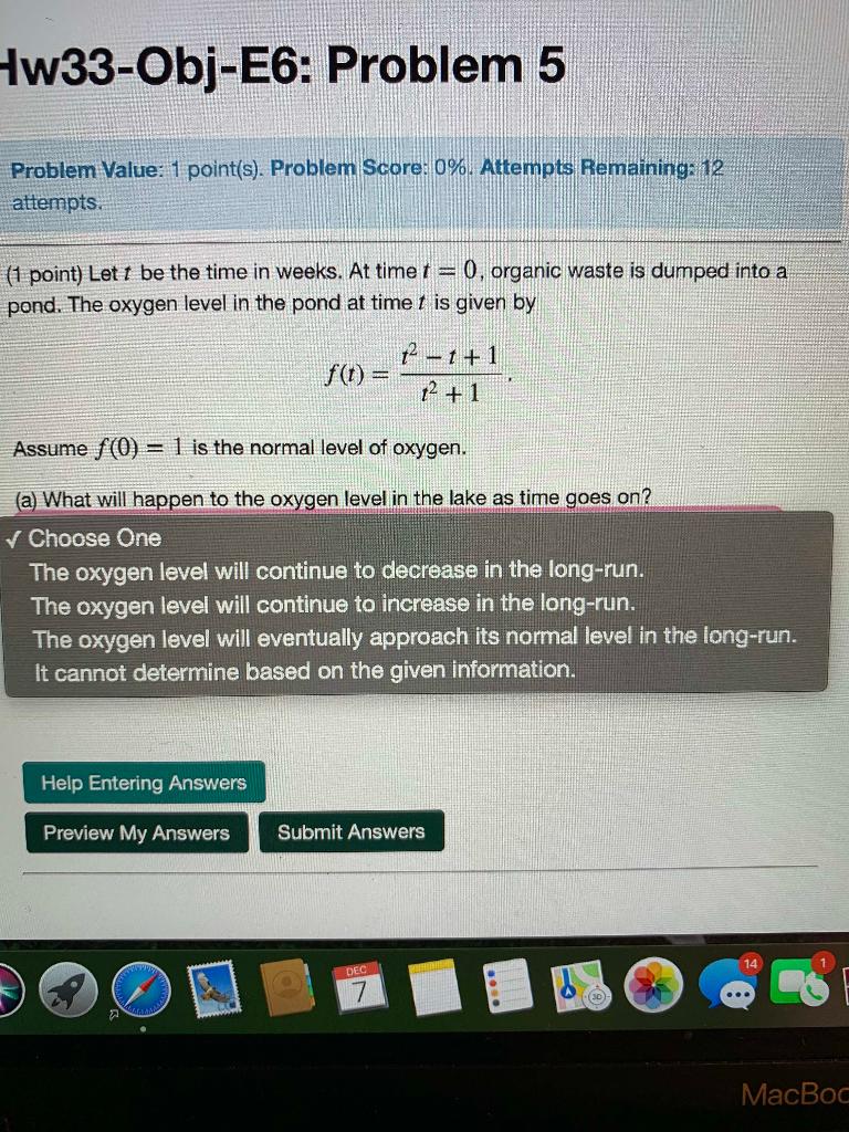 Solved Hw33 Obj E6 Problem 5 Problem Value 1 Points 