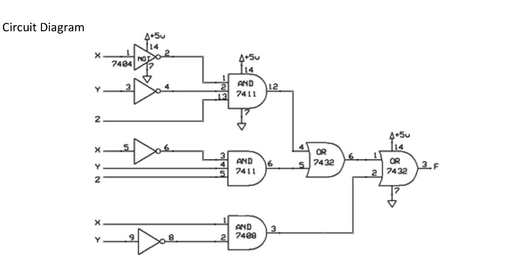 Solved Circuit Diagram 114 X A+S4 Nopo 2 7484 114 Y 3 AND 12 | Chegg.com