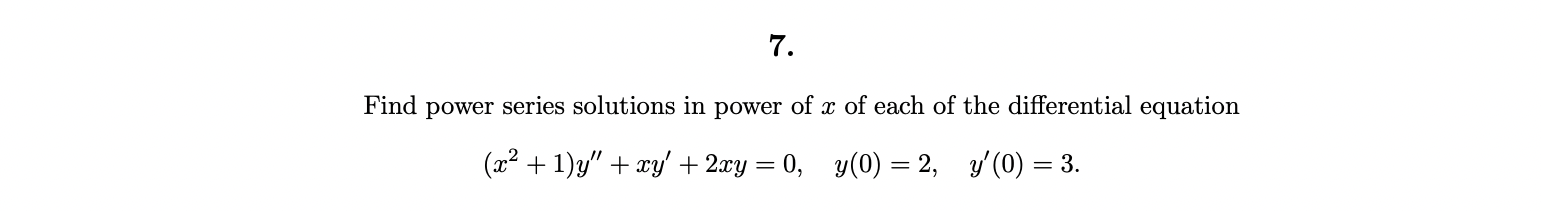 Solved Find power series solutions in power of \\( x \\) of | Chegg.com