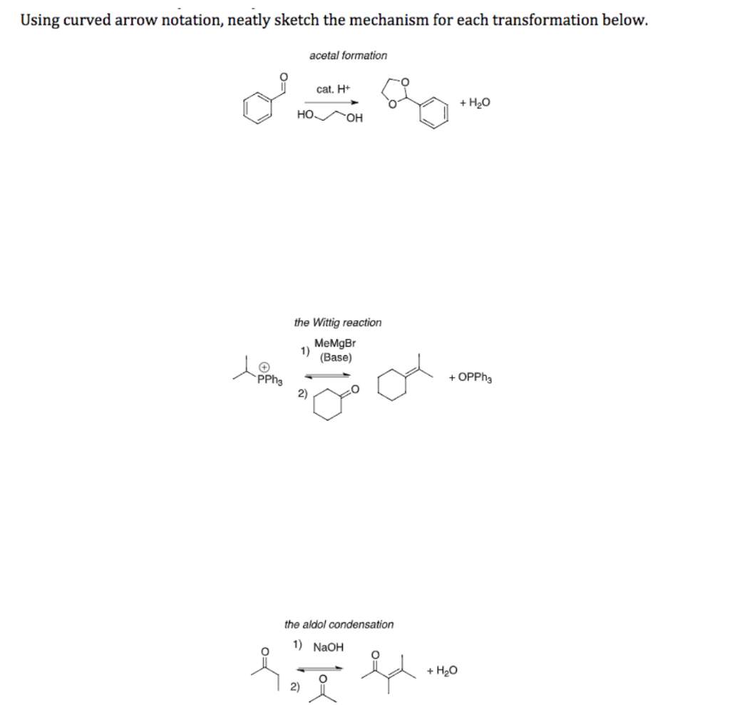 Solved Using curved arrow notation, neatly sketch the | Chegg.com
