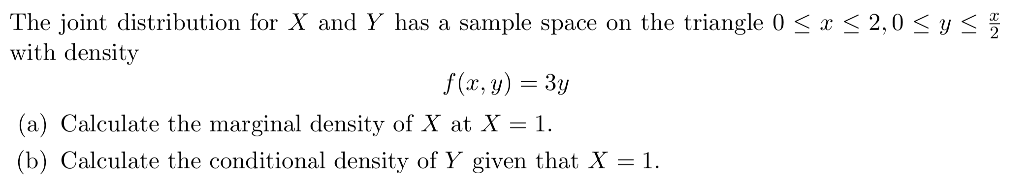 Solved VI The joint distribution for X and Y has a sample | Chegg.com