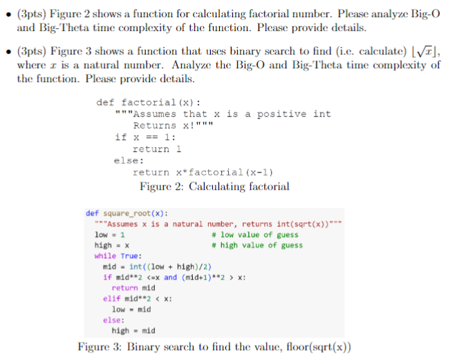 Solved (3pts) ﻿Figure 2 ﻿shows a function for calculating | Chegg.com