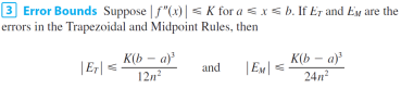 Solved 2 Use the error formula for the trapezoidal rule with | Chegg.com