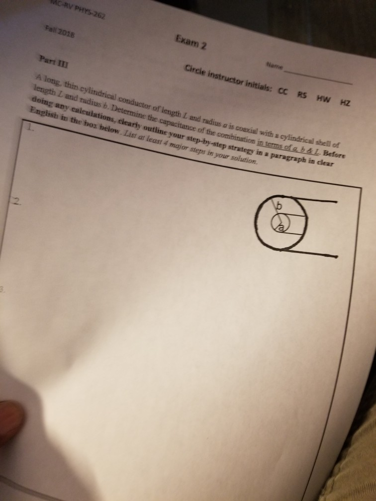 Solved Exam 2 Name Fall 2018 Circle instructor initials: CC | Chegg.com