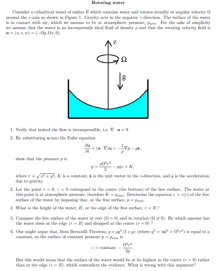 Consider a cylindrical vessel of radius R which | Chegg.com