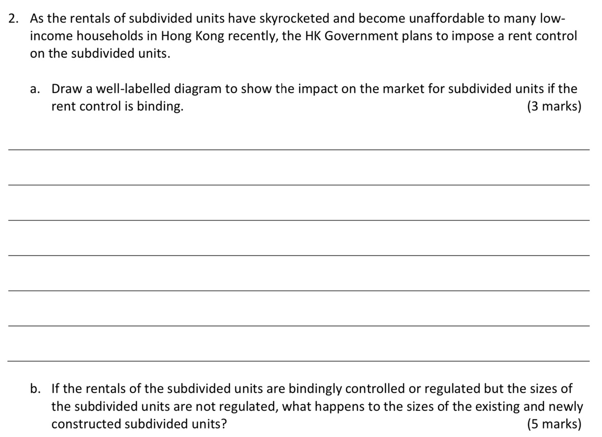 Solved As the rentals of subdivided units have skyrocketed | Chegg.com